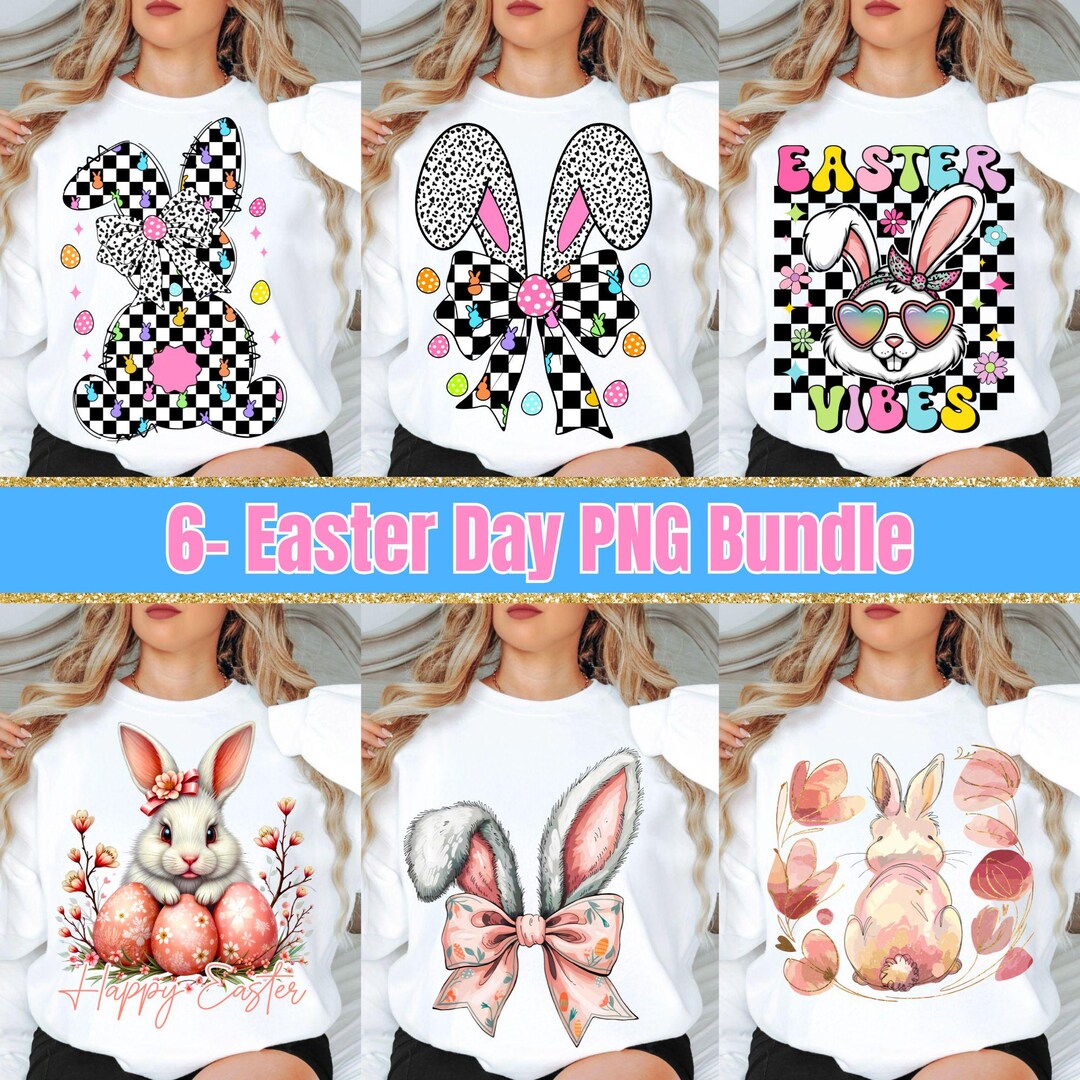 Easter PNG Bundle, Retro Easter Bunny, Christian Bible Verse, Easter ...