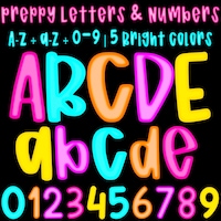 Rainbow Doodle Letters - Etsy