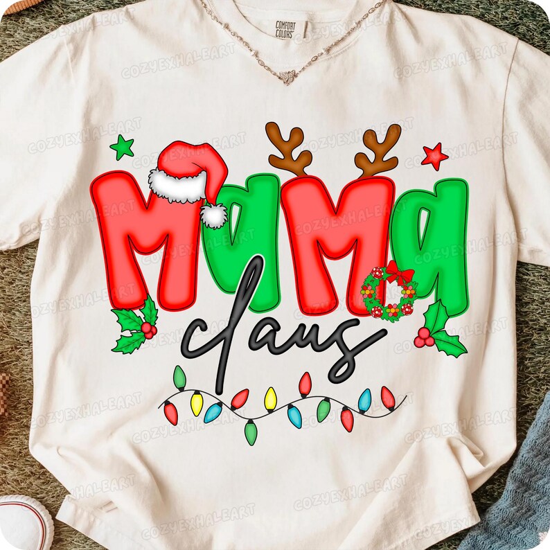 Personalized Family Reindeer PNG Bundle: Mama Claus, Gigi, Nana ...