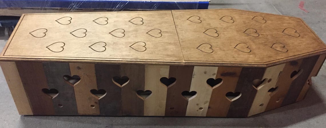 Reclaimed Biodegradeable Wood Casket - Etsy