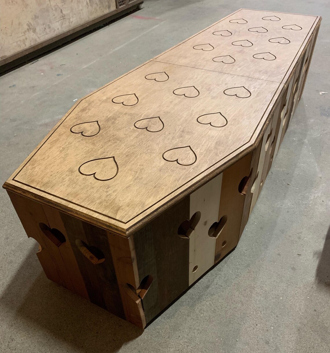 Reclaimed Biodegradeable Wood Casket - Etsy