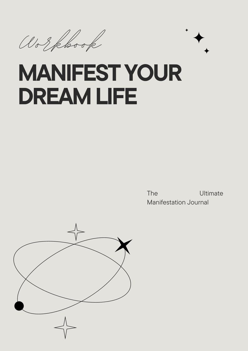 Manifest Your Dream Life - Manifestation Journal & Workbook - Etsy