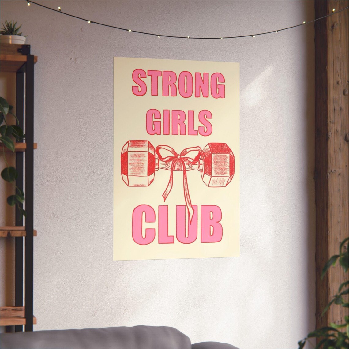 Strong Girls Club Poster Empowerment Wall Art for Gym, Home, or Nursery ...