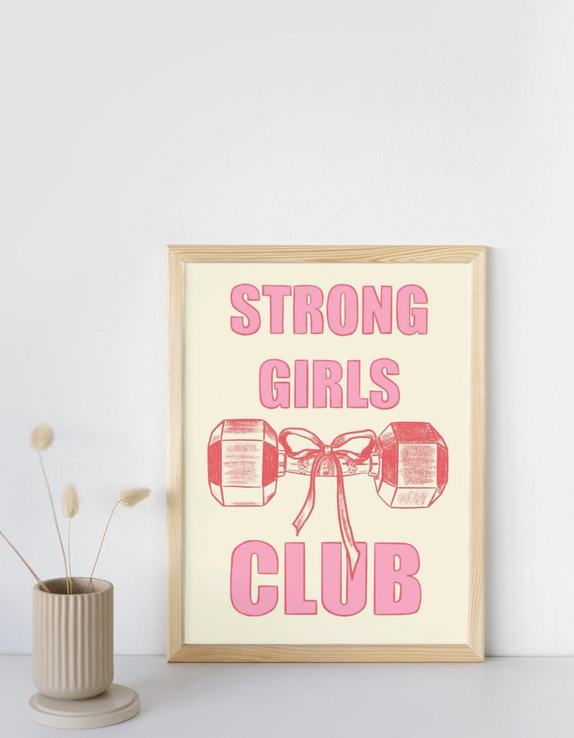 Strong Girls Club Poster Empowerment Wall Art for Gym, Home, or Nursery ...