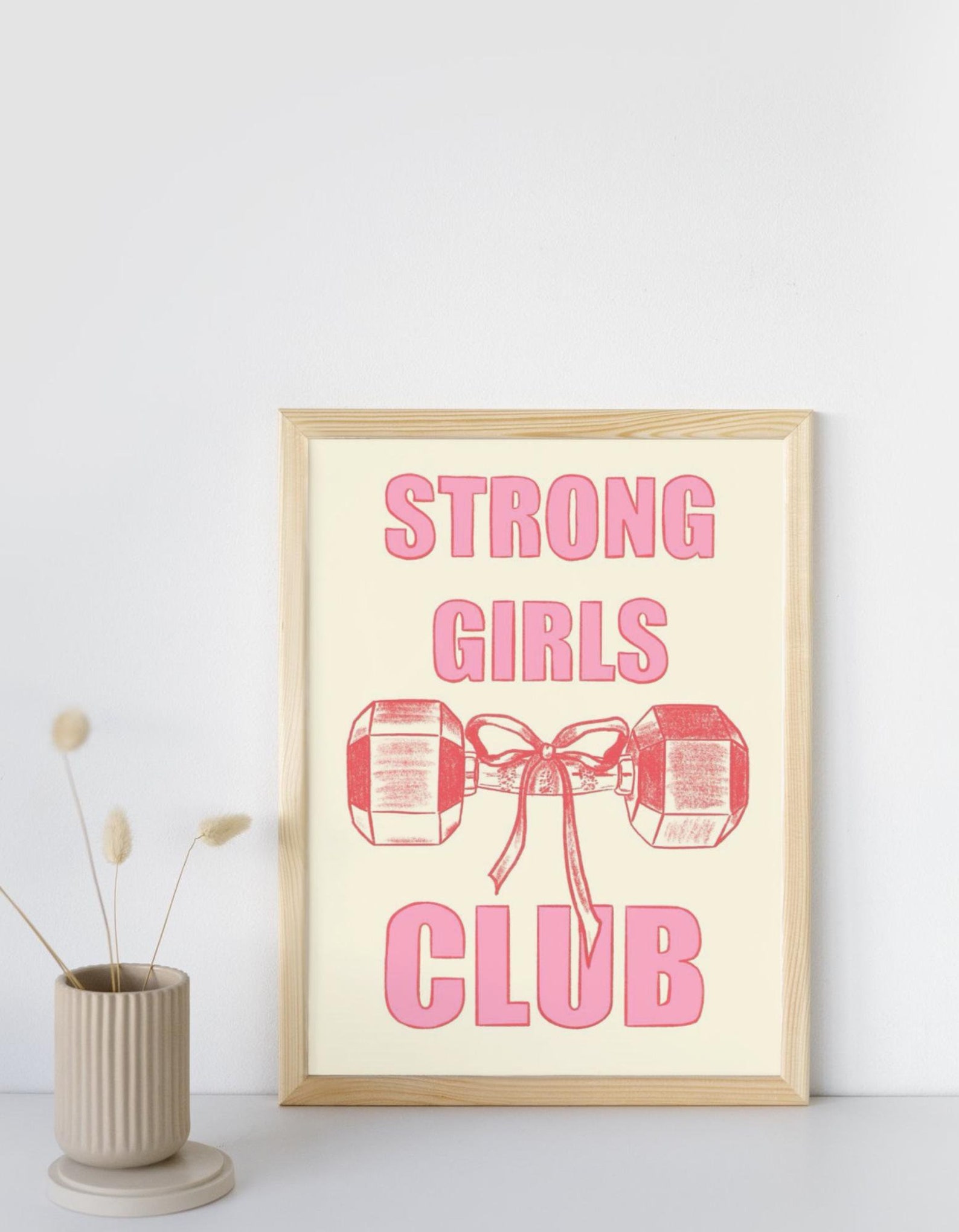 Strong Girls Club Poster Empowerment Wall Art for Gym, Home, or Nursery ...