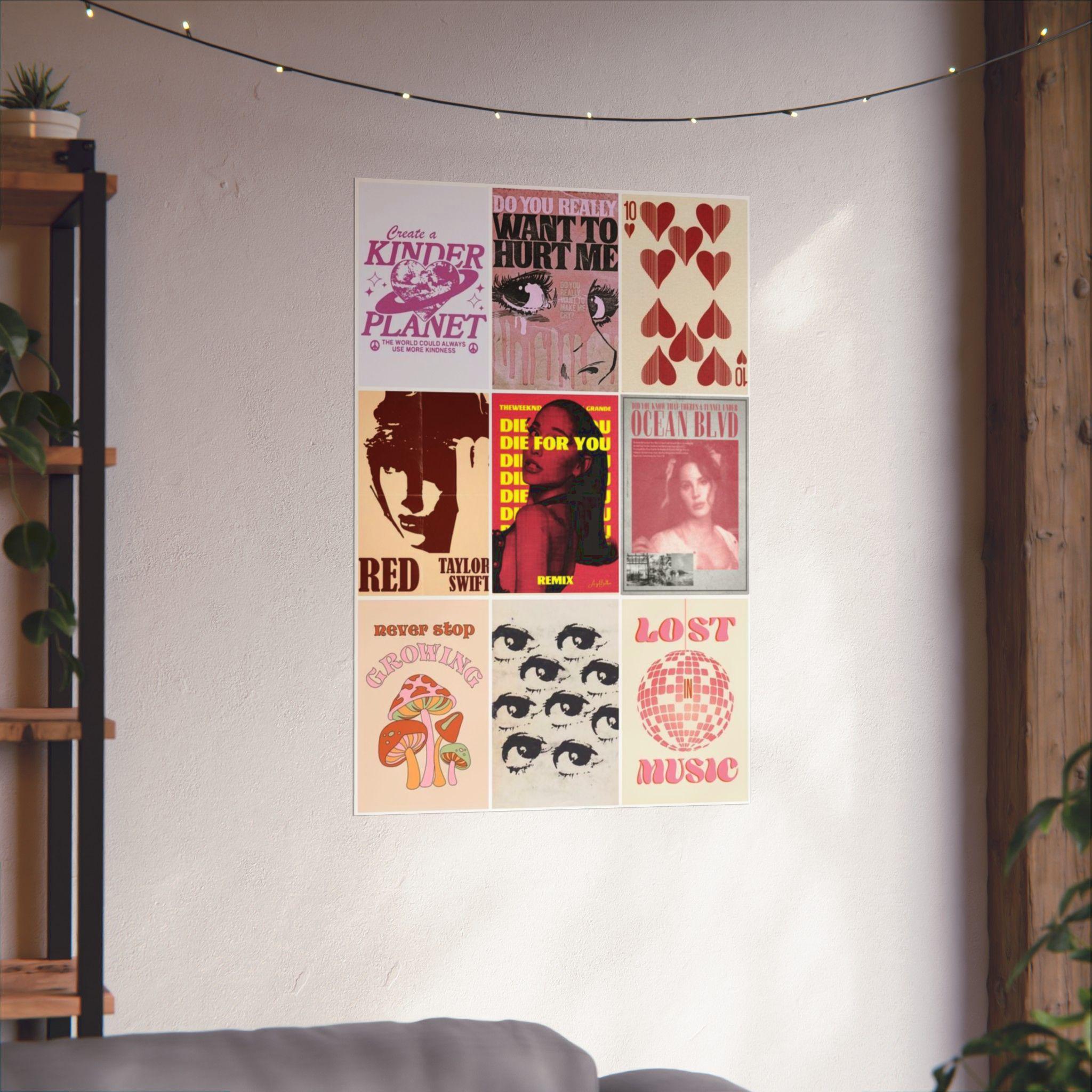 Retro Aesthetic Music Poster Collage Vintage Music Icons and ...