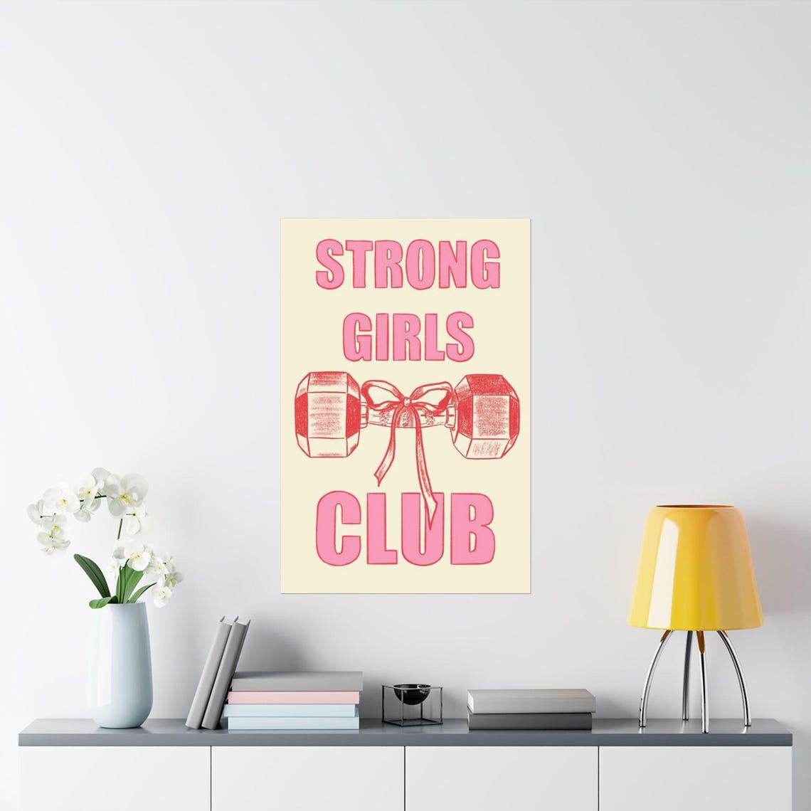 Strong Girls Club Poster Empowerment Wall Art for Gym, Home, or Nursery ...