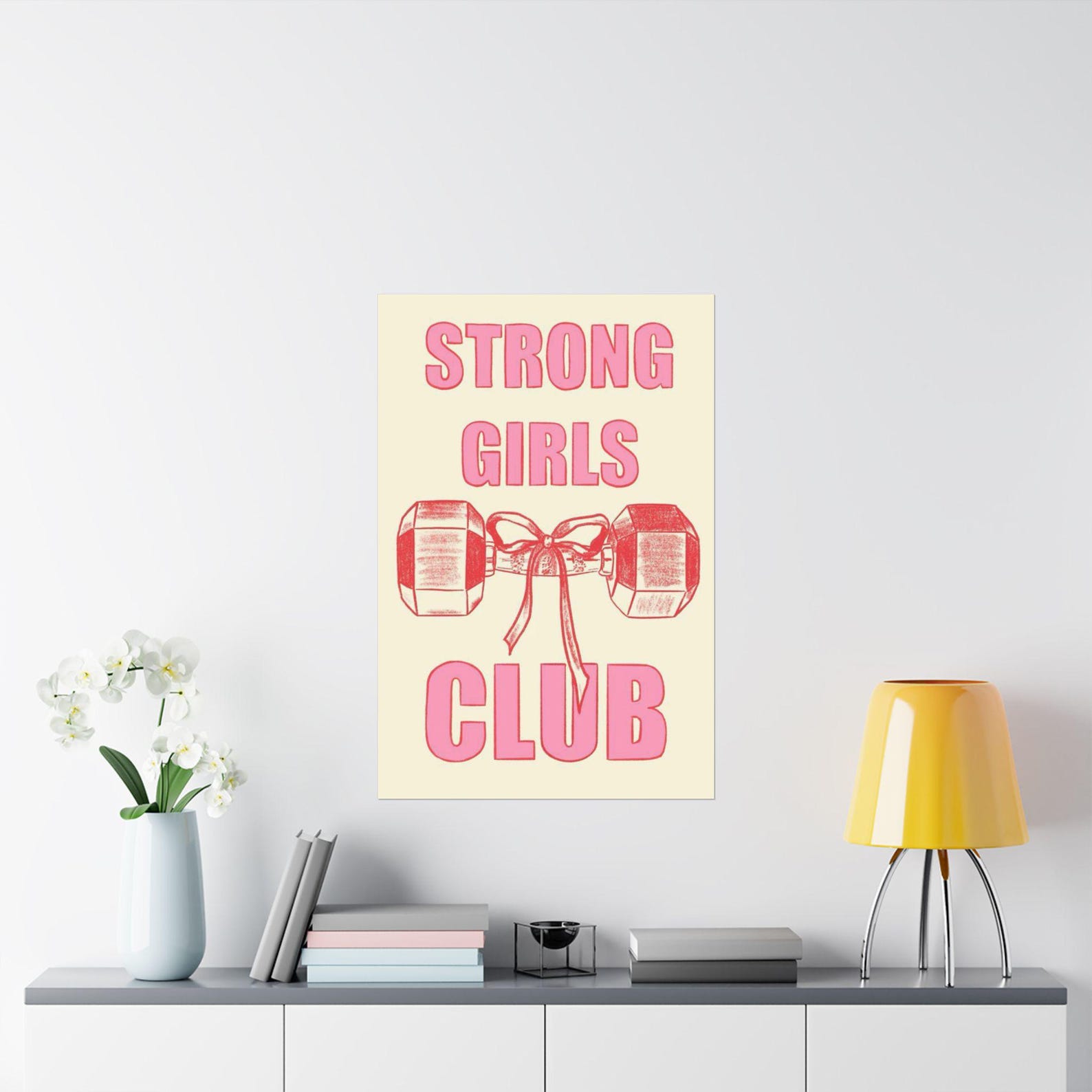 Strong Girls Club Poster Empowerment Wall Art for Gym, Home, or Nursery ...