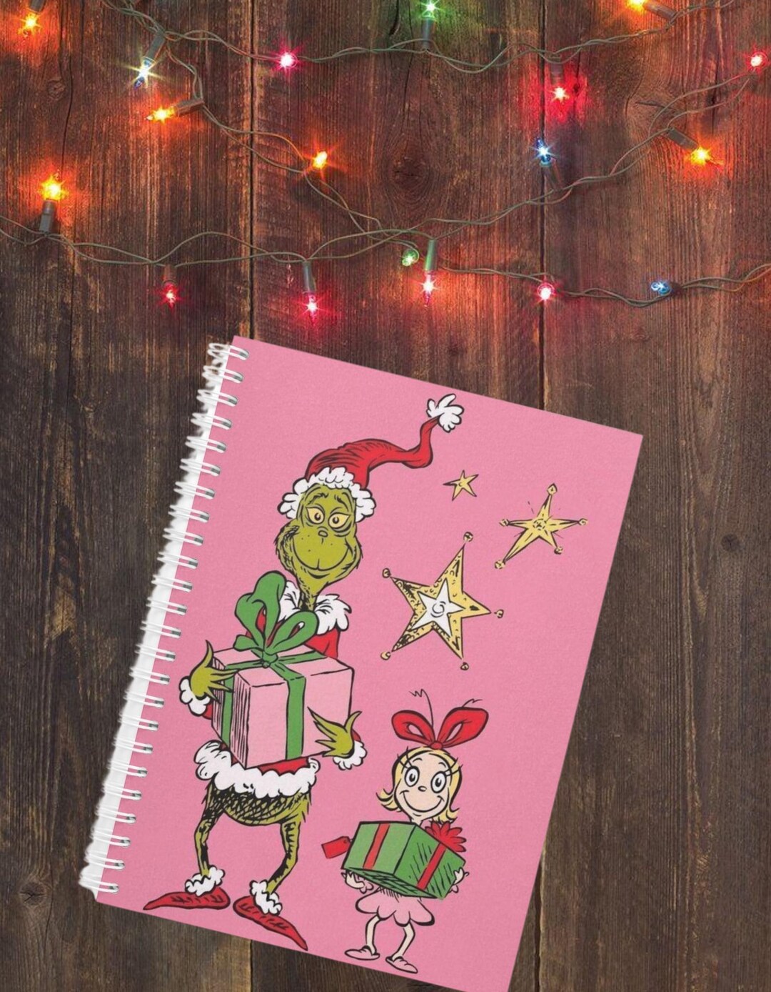 Whimsical Christmas Journal With Grinch & Tree Design Holiday-themed ...