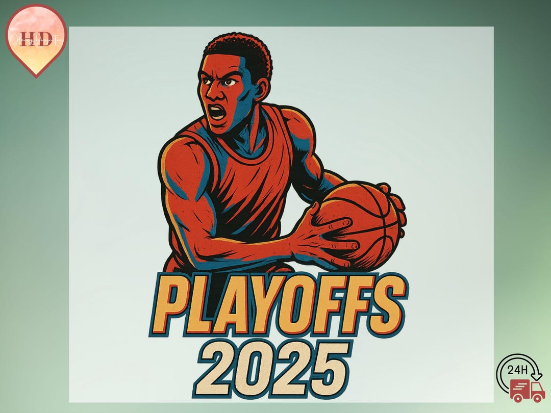 NBA Playoffs 2025 DTF Transfer: Vintage Comic Basketball Heat Press - Etsy