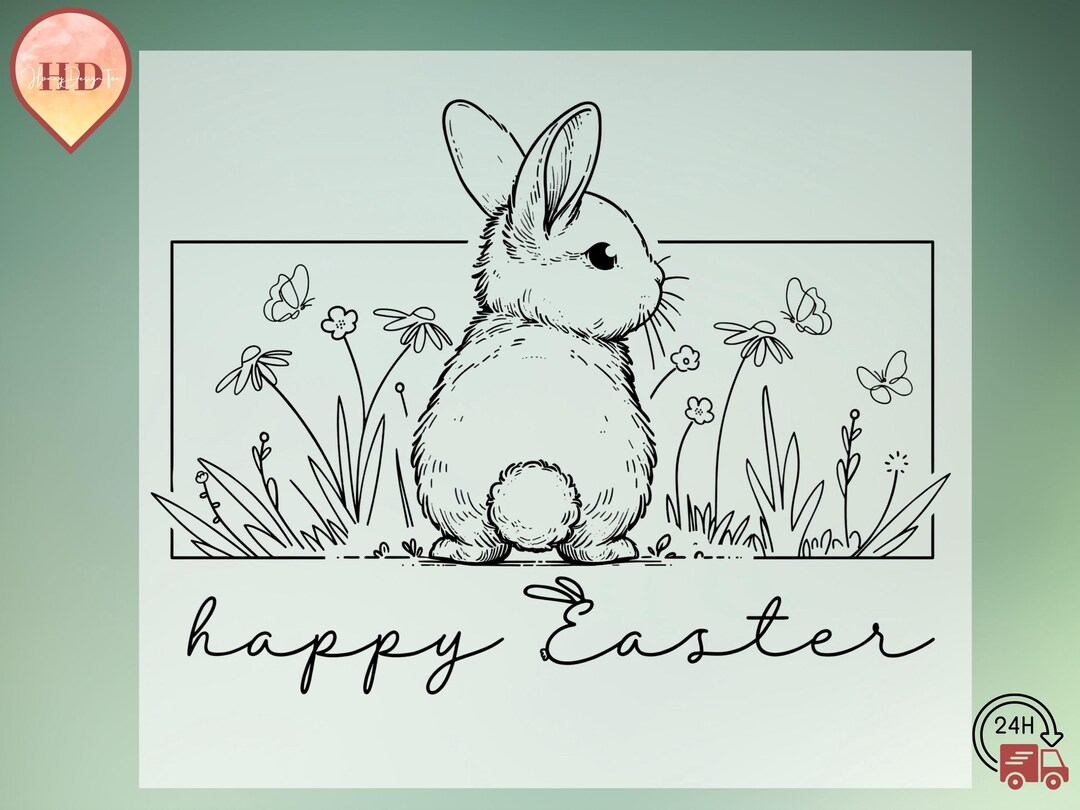 Happy Easter DTF Transfer Sheet, Easter DTF, Floral Bunny Heat Press ...