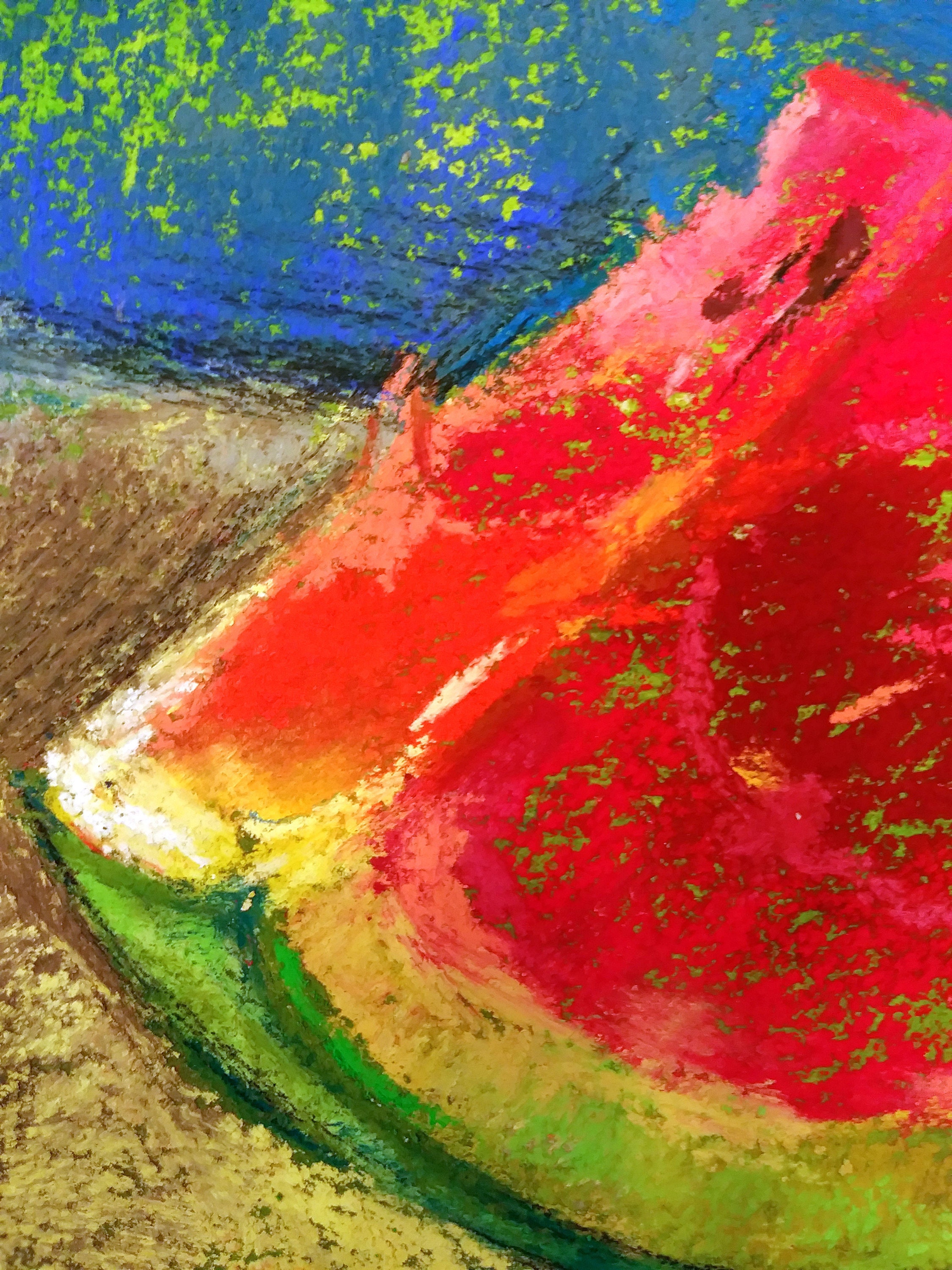Watermelon Slice Still Life Fruit Original Soft Pastel - Etsy Hong Kong