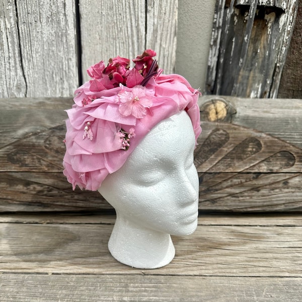 Pink Flower Hat - Etsy
