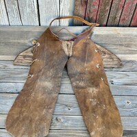 Tooled Leather Cowboy Chaps With Fringe – Handmade Western Rodeo Gear ...