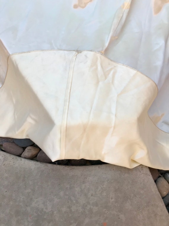 1940s Ivory Liquid Satin Wedding Gown With Train Long… - Gem