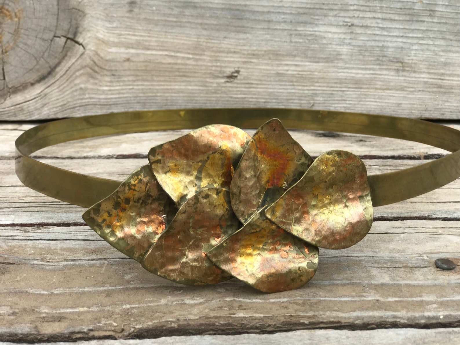 1980s Tess Designs Brass Full Metal Belt Center Buckle Cluster | Etsy