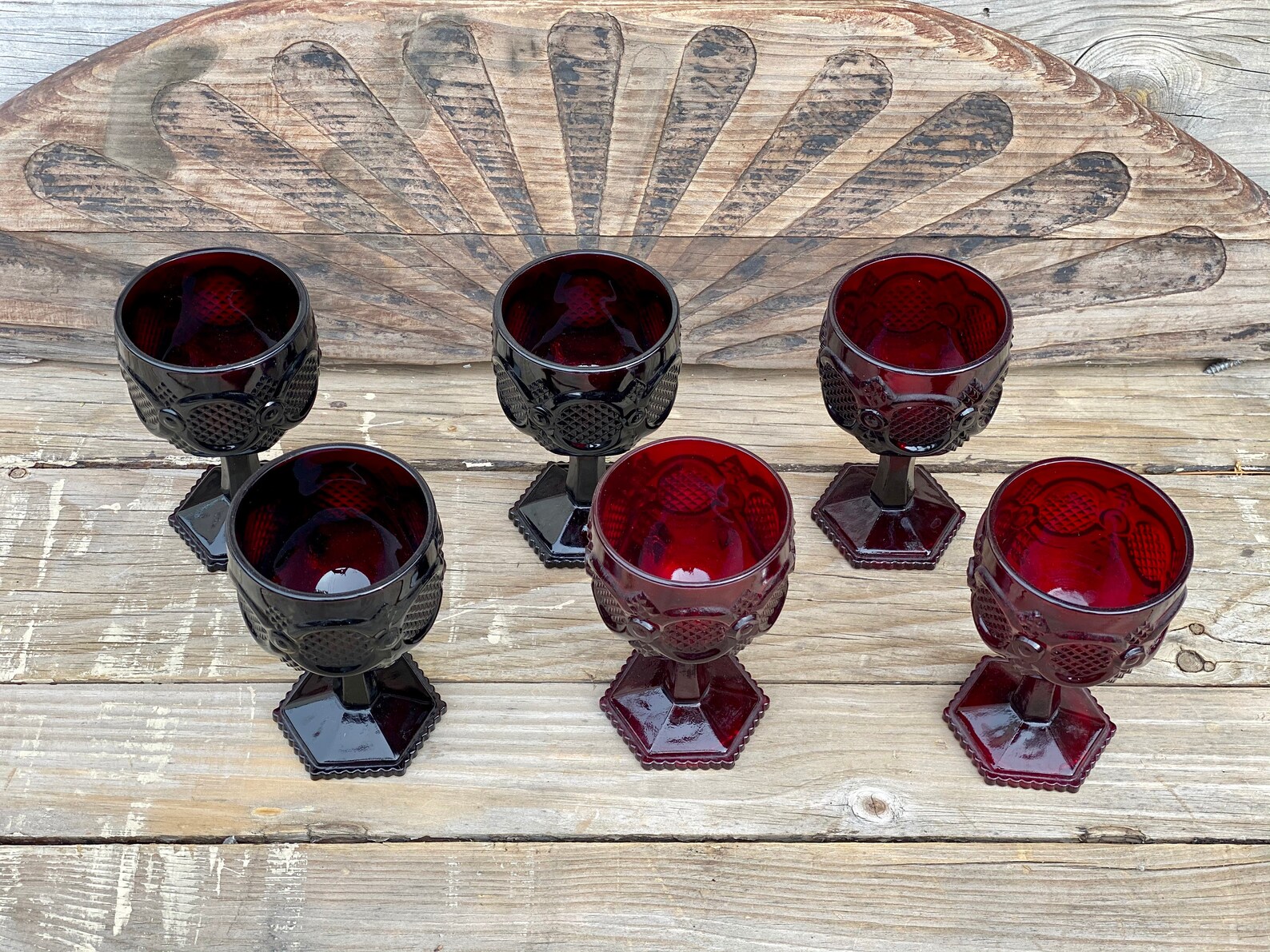 1970s Cape Cod Ruby Red Glass 6 Water Goblets by Avon - Etsy