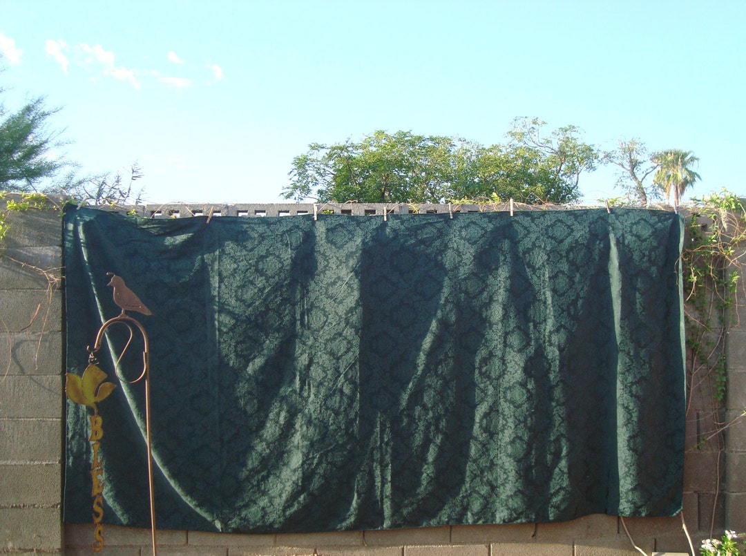 Vintage Dark Green Damask Tablecloth LARGE Rectangle 116 X 60 - Etsy