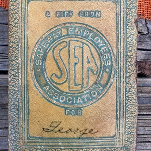 Antique 1923 Early Safeway Employees Association Book Bank WITH KEY - Etsy