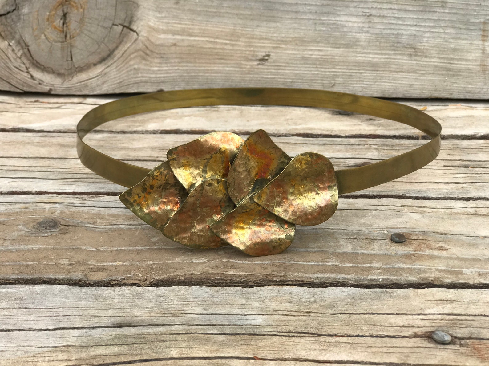 1980s Tess Designs Brass Full Metal Belt Center Buckle Cluster | Etsy