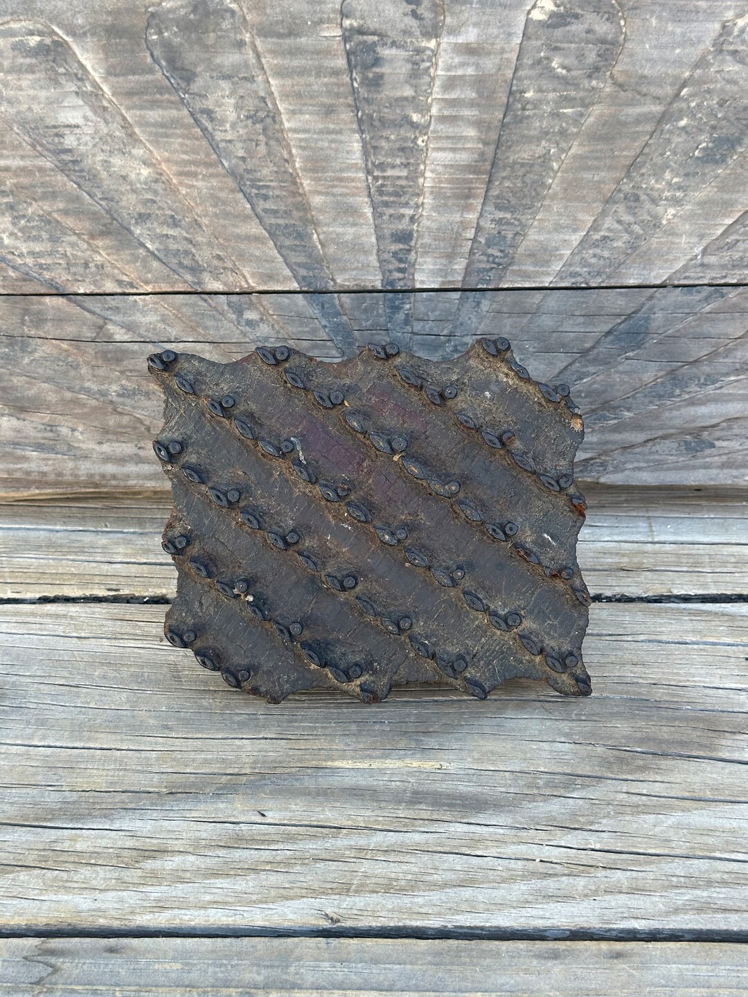 Antique 1800s Carved Wood Wallpaper Textile Stamp Tool - Etsy
