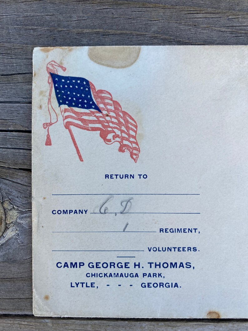 1898 Spanish American War Camp George H Thomas Letter Cover - Etsy