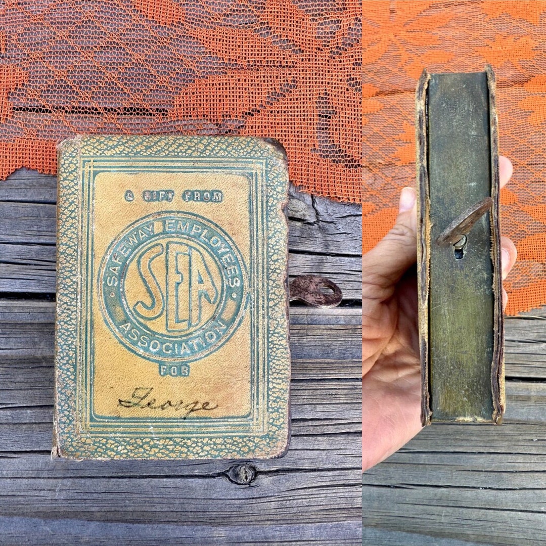 Antique 1923 Early Safeway Employees Association Book Bank WITH KEY - Etsy