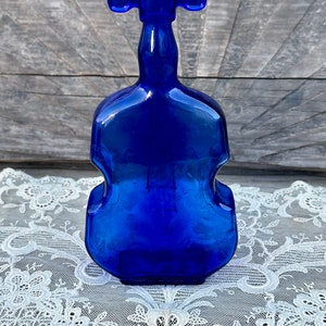 Midcentury Vintage Cobalt Blue Glass Violin Vase 8" - Etsy