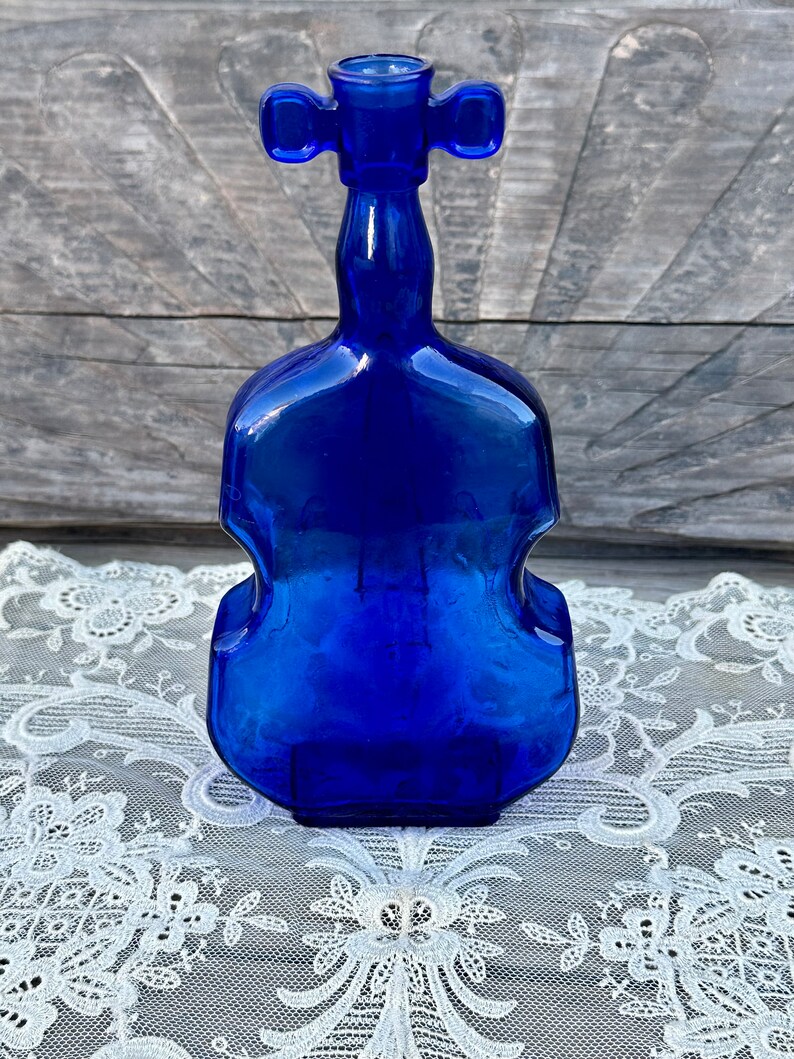 Midcentury Vintage Cobalt Blue Glass Violin Vase 8" - Etsy