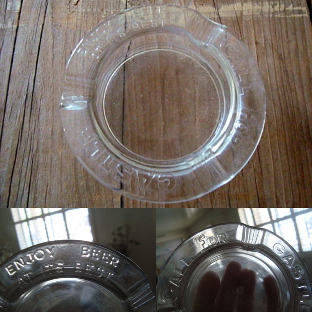 Vintage Castle Beer Glass Ashtray Enjoy Beer at Its Best - Etsy