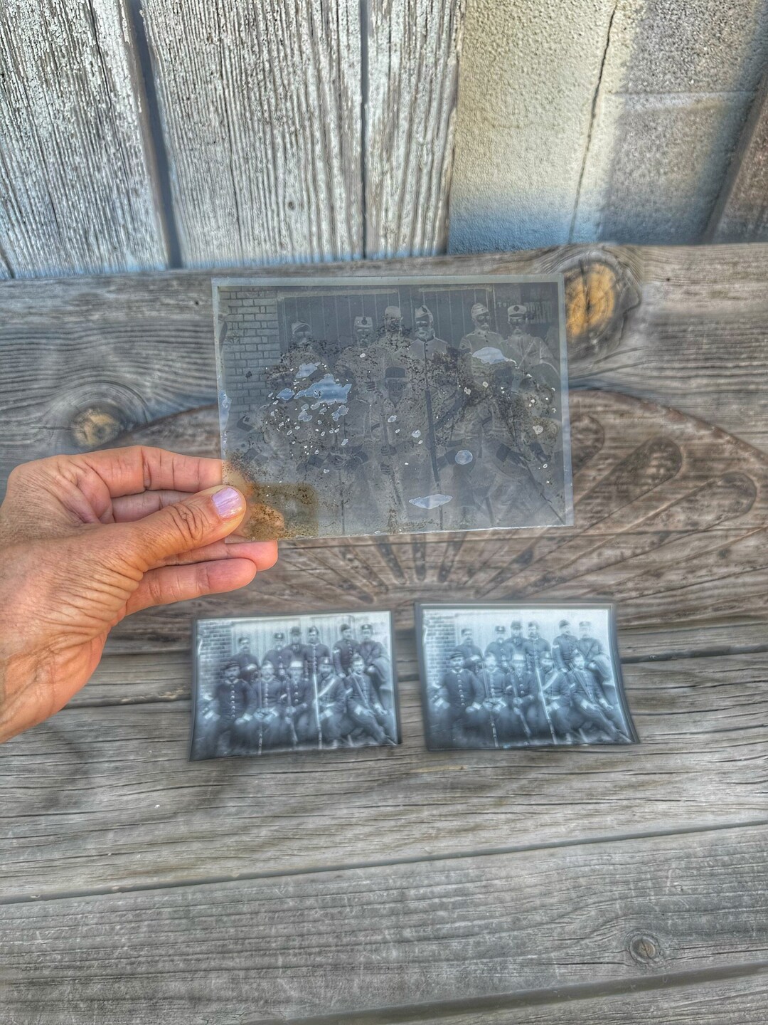1860s Civil War Glass Negative Artifact With 2 Prints of 3rd Cavalry ...
