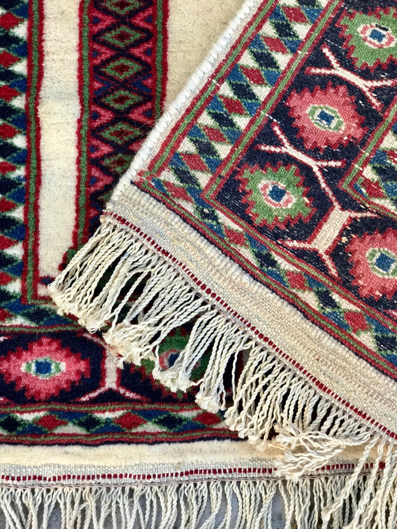 Vintage Pakistan Prayer Rug Hand Knotted Wool Traditional - Etsy