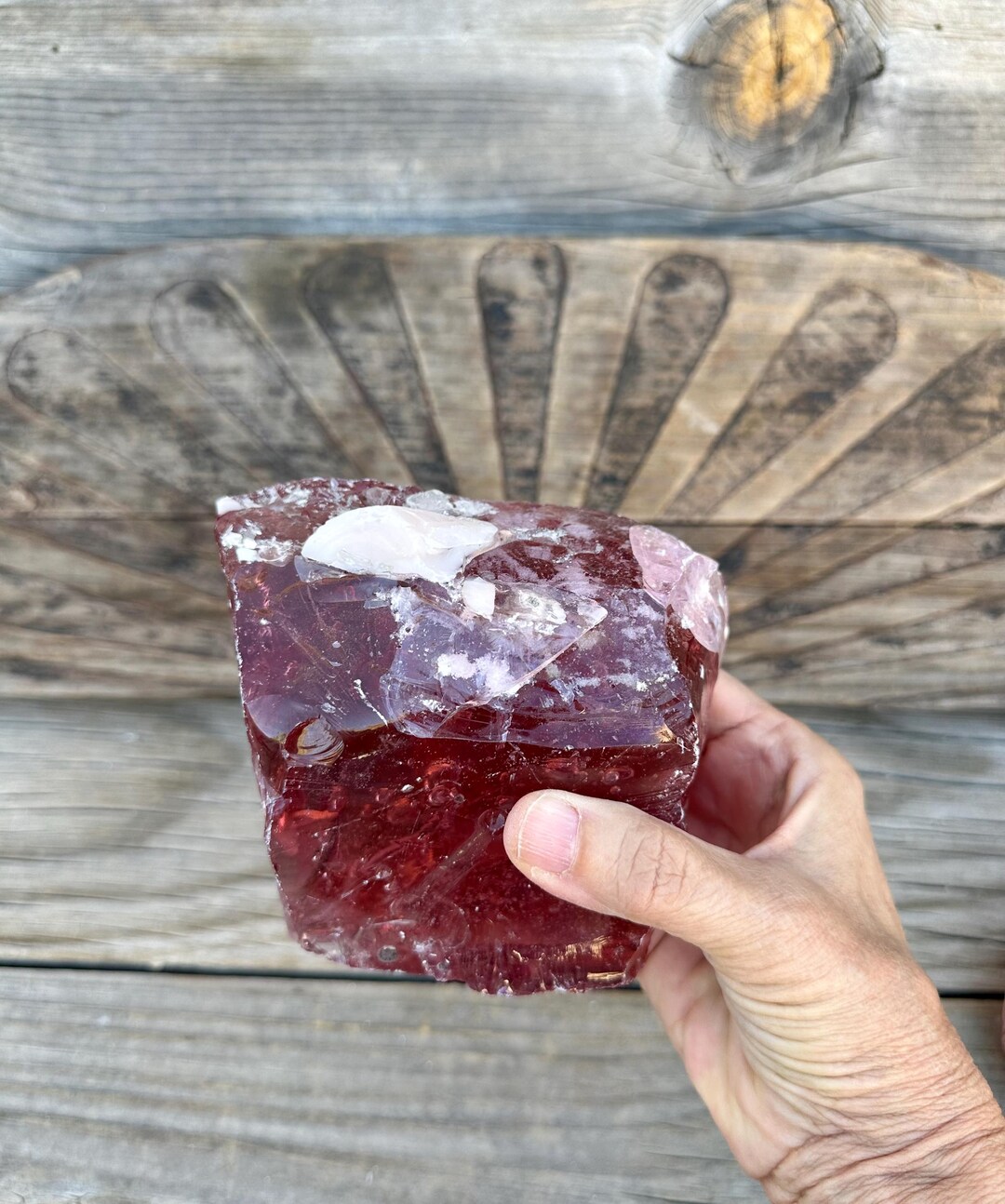 1900-1909 Pink With White Accents Slag Glass Historic Specimen - Etsy
