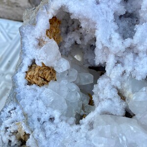 Large White Rock Quartz Crystal Geode Specimen Sculpture Rock Decor 11. ...