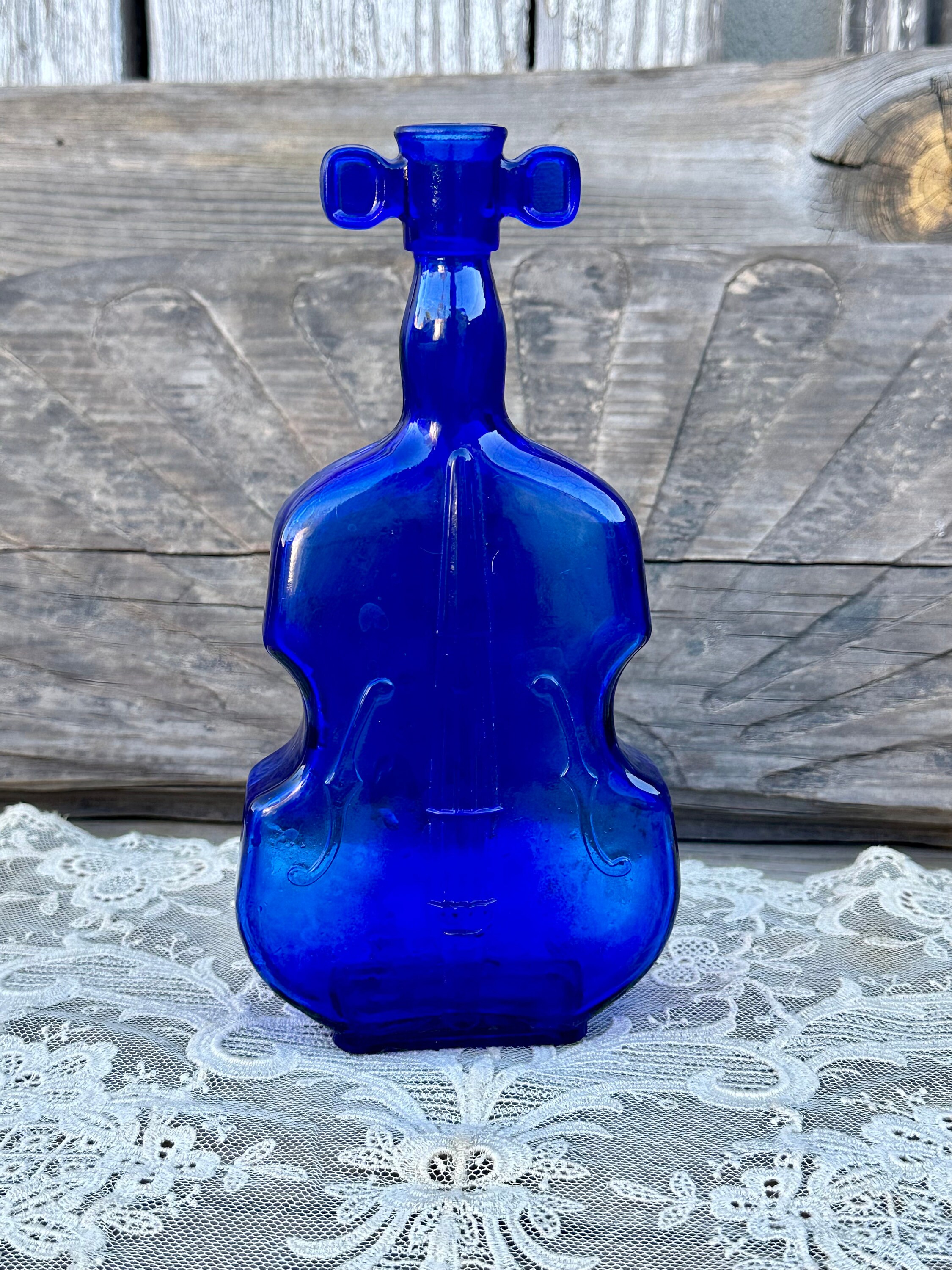 Midcentury Vintage Cobalt Blue Glass Violin Vase 8" - Etsy