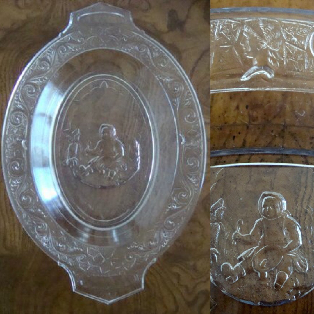 Antique 1880s EAPG Crying Baby Bread Plate 13.25" Royal Lady Belmont ...