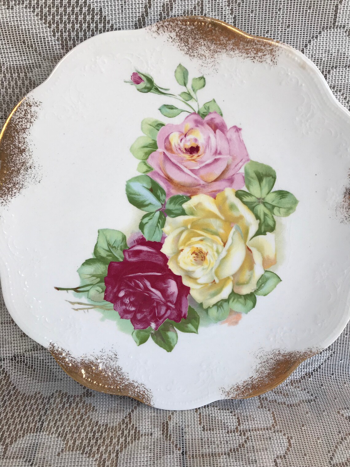 1920s Smith Phillips Floral Red Pink Yellow Old Fashioned - Etsy