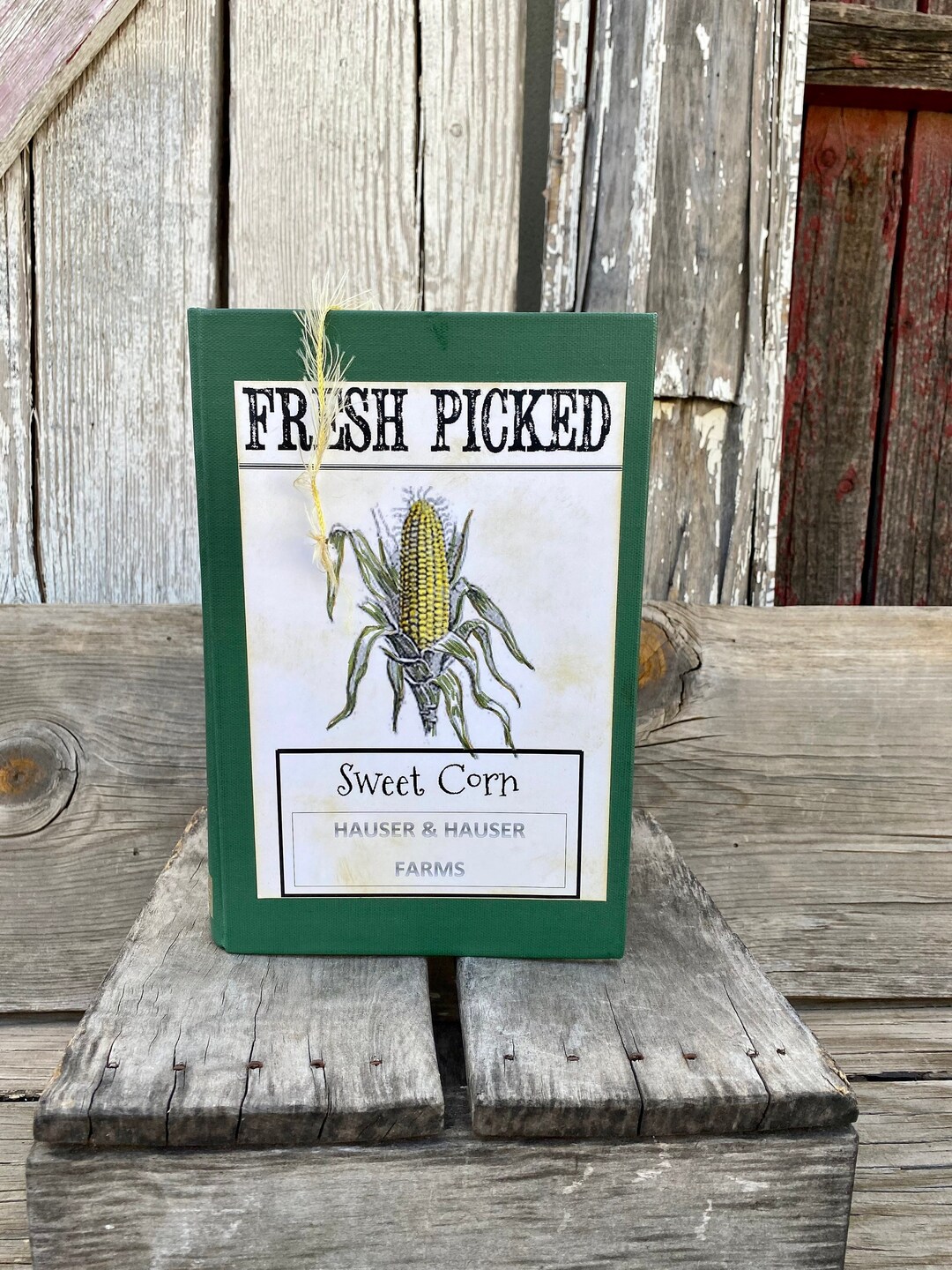 1978 Vintage Altered Recycled Book Titled Fresh Picked Sweet Corn - Etsy