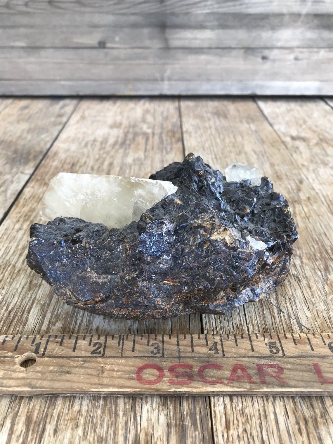 Calcite on Sphalerite Rock Specimen 5.75 Natural History - Etsy