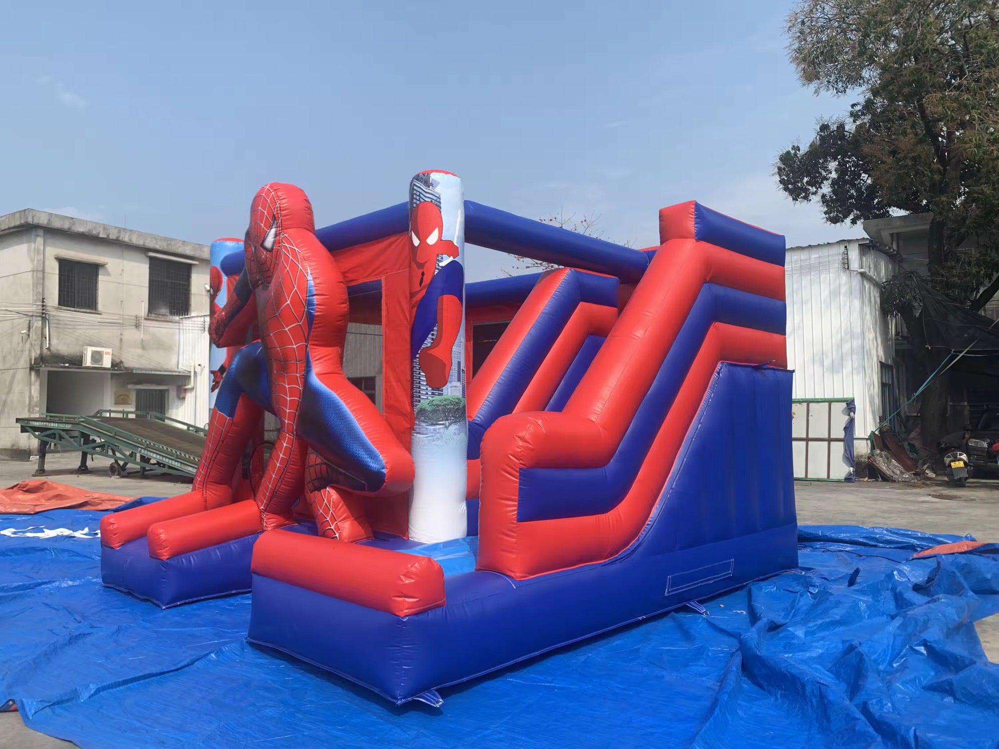 Spider-man Bouncy Castle With Slide Commercial Grade - Etsy