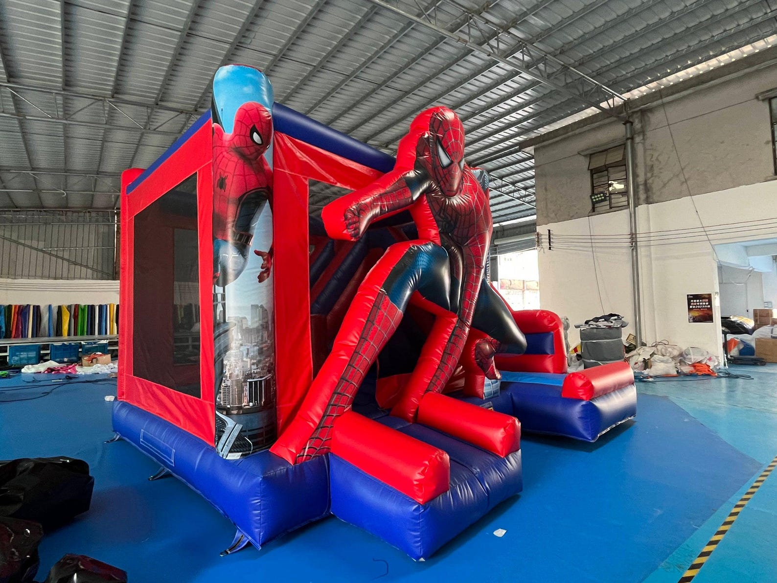 Spider-man Bouncy Castle With Slide Commercial Grade - Etsy