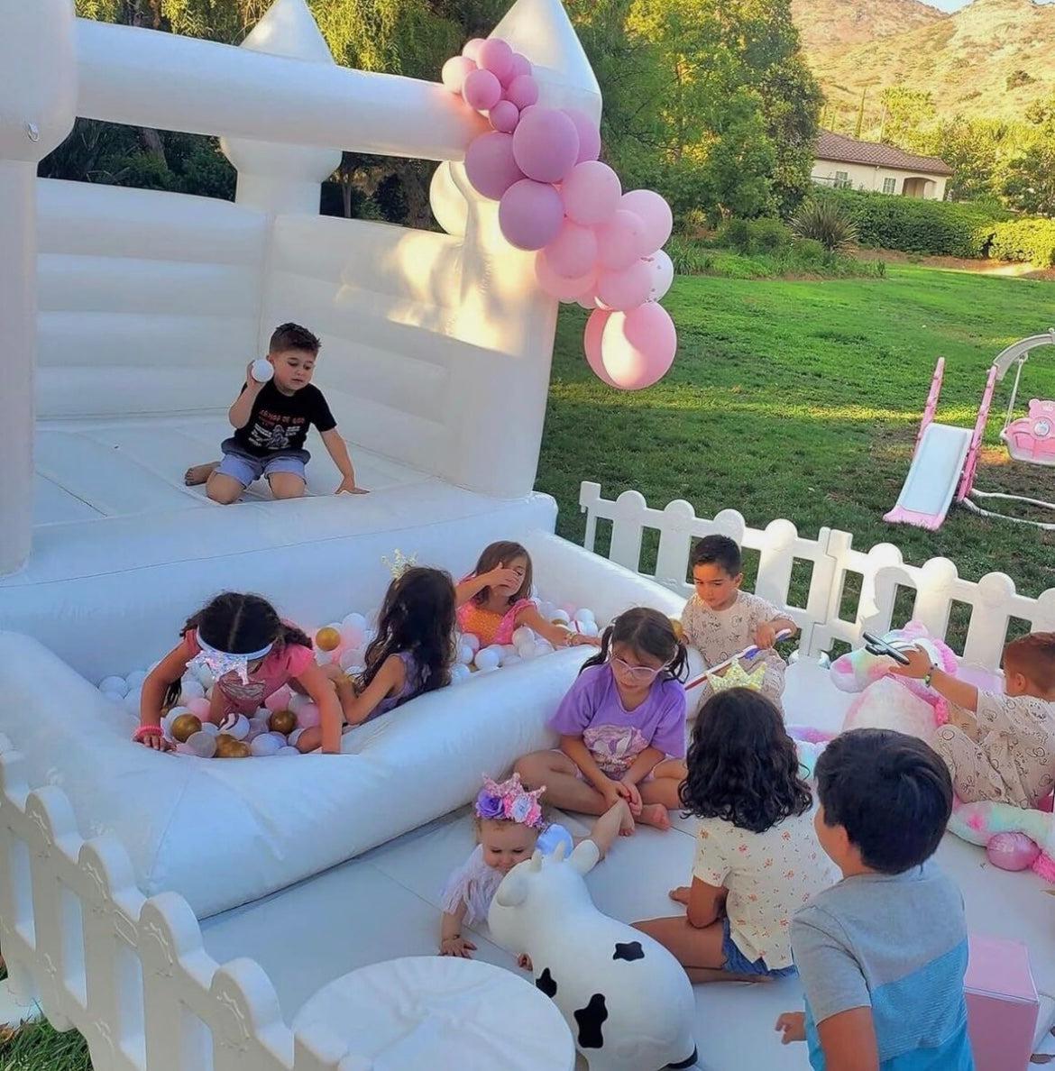 Small White Bouncy Castle With Ball Pit Commercial Grade - Etsy