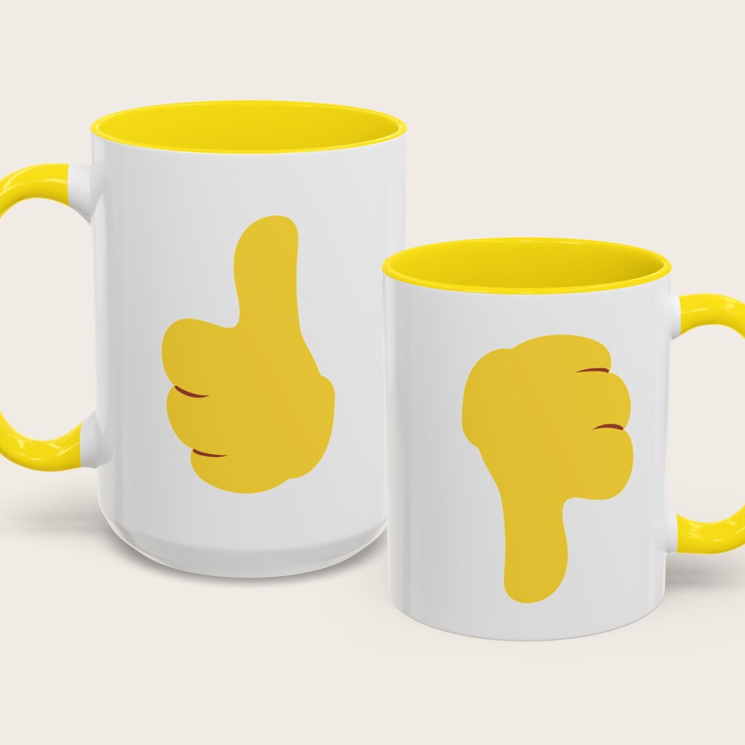 Work Mug Thumb up or Down, Agree or Disagree Mug, Yes or No Mug, Like ...