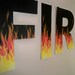 Custom Fire Letter Banner - Etsy