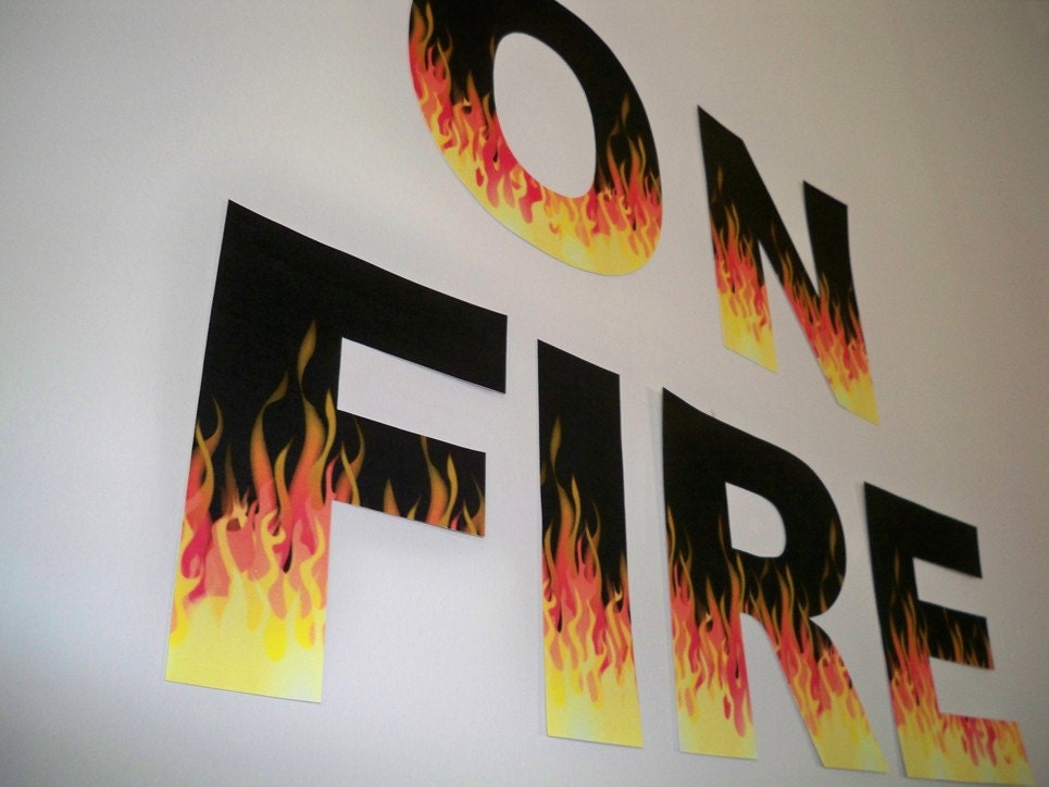 Custom Fire Letter Banner - Etsy