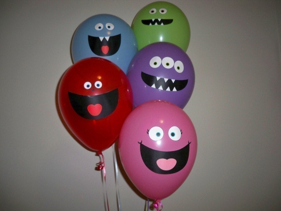 Monster Balloon Faces - Etsy