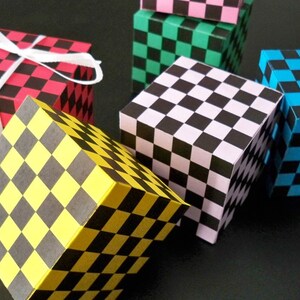 Checkered Favor Boxes - Etsy