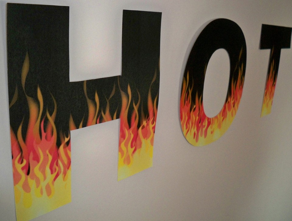 Custom Fire Letter Banner - Etsy