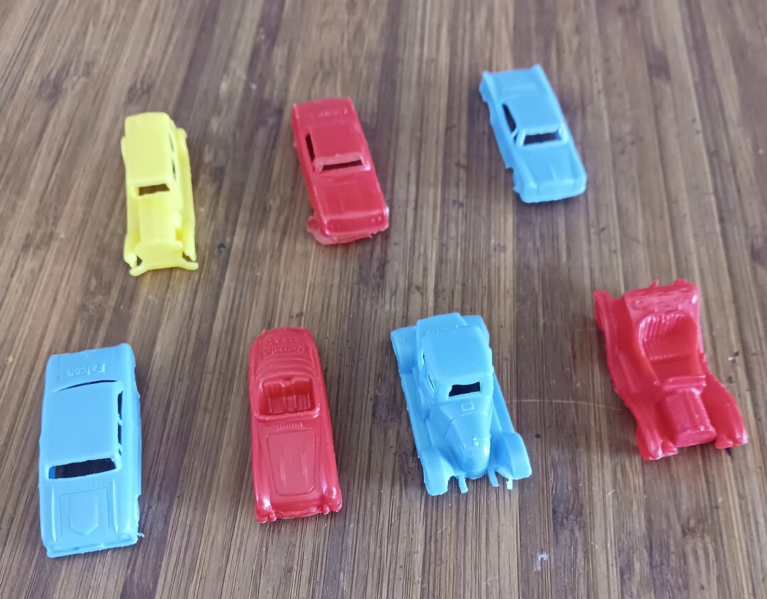 Primitive Molded Plastic Cars Set of 7 Vintage - Etsy
