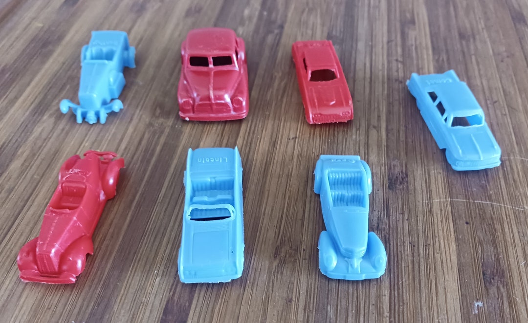 Primitive Molded Plastic Cars Set of 7 Vintage - Etsy